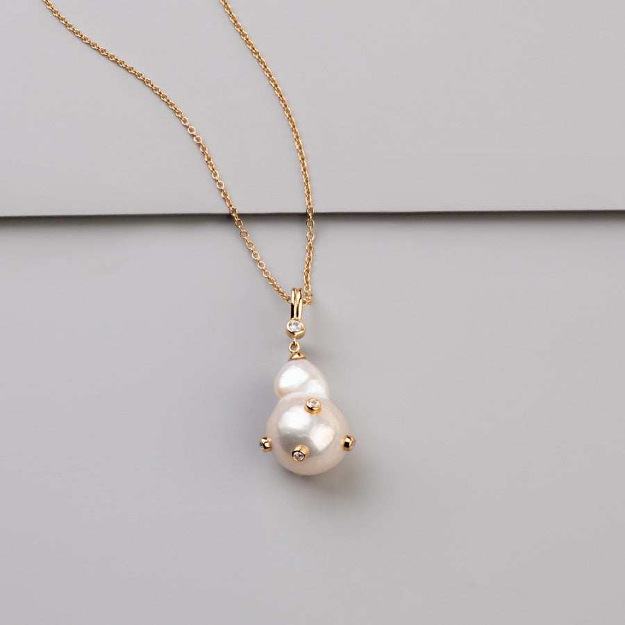 14k gold necklace with pearl store